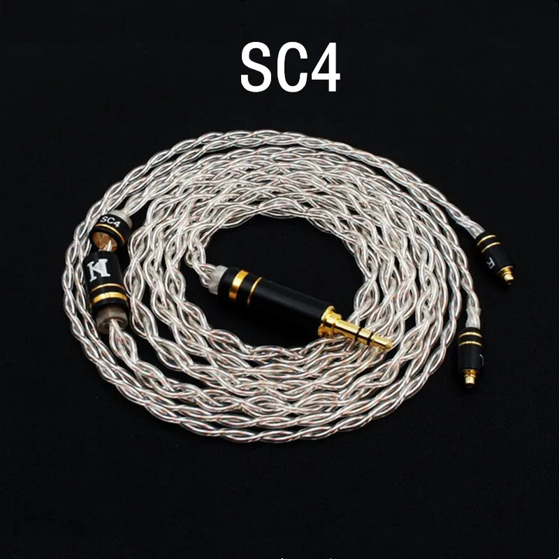 ISN Audio SC4 4 Shares 12 Cores Pure Silver & OCC Hybrid MMCX/2Pin 0 ...