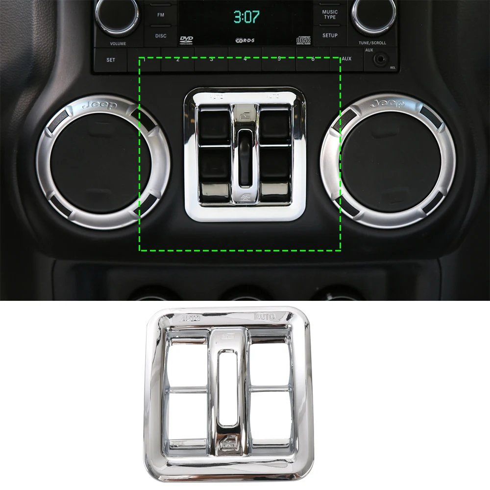 Car Window Switch Button Decoration Frame Cover for Jeep Wrangler JK ...