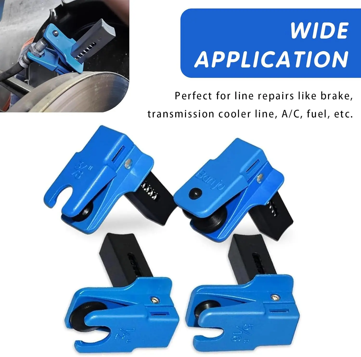 4PCS Car Fluid Line Stoppers Vertical Oil Pipe Clamp Banjo Stopper ...