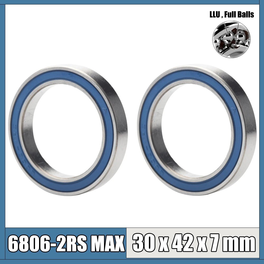 6806 2RSV MAX Bearing 30*42*7mm ( 1 PC ) Full Balls Bicycle Frame Pivot ...