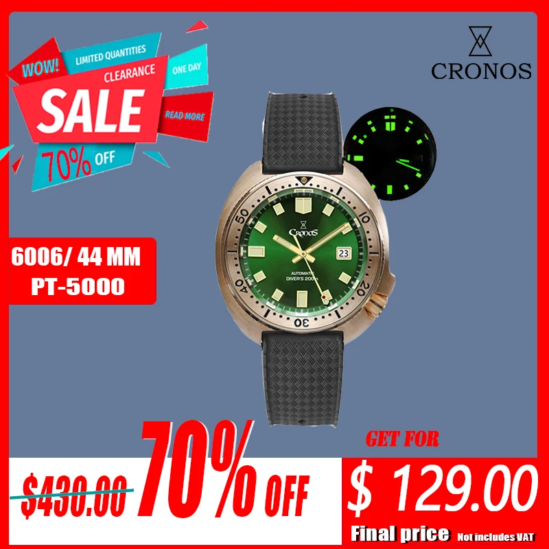 Cronos-Turtle-Diver-Men-s-Watches-Bronze-Automatic-PT5000-Movment-Rotating-Bezel-Sapphire ...
