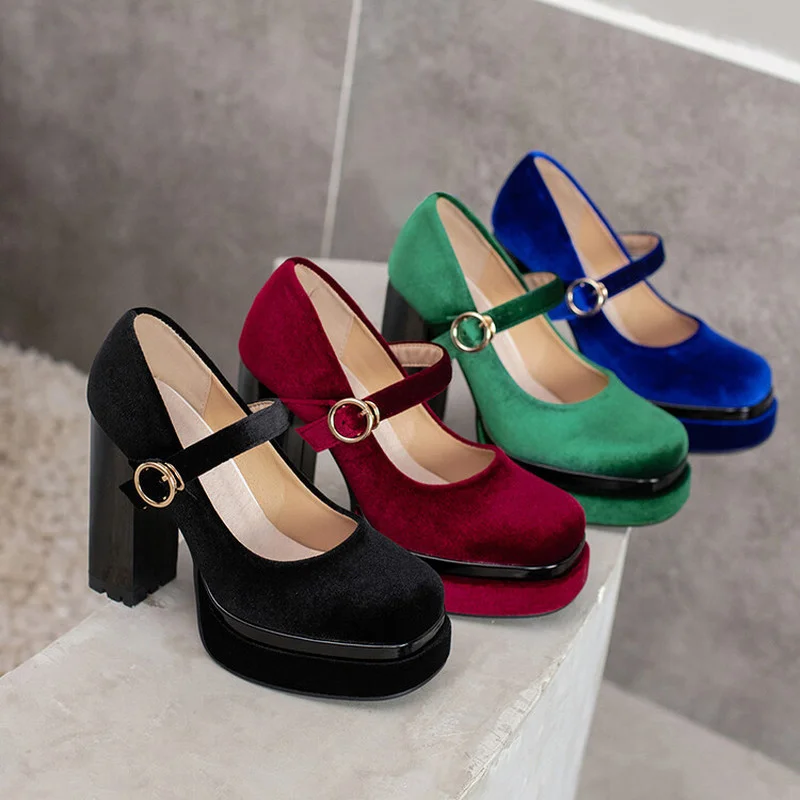 Zapatos De Tacón Mujer Zapatos De Tacón Alto Mujer - Punta Cuadrada ...