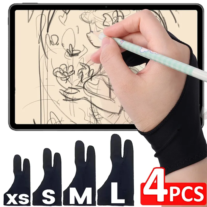 Two-Finger-Drawing-Glove-Artist-Gloves-Anti-Touch-For-Drawing-Display ...
