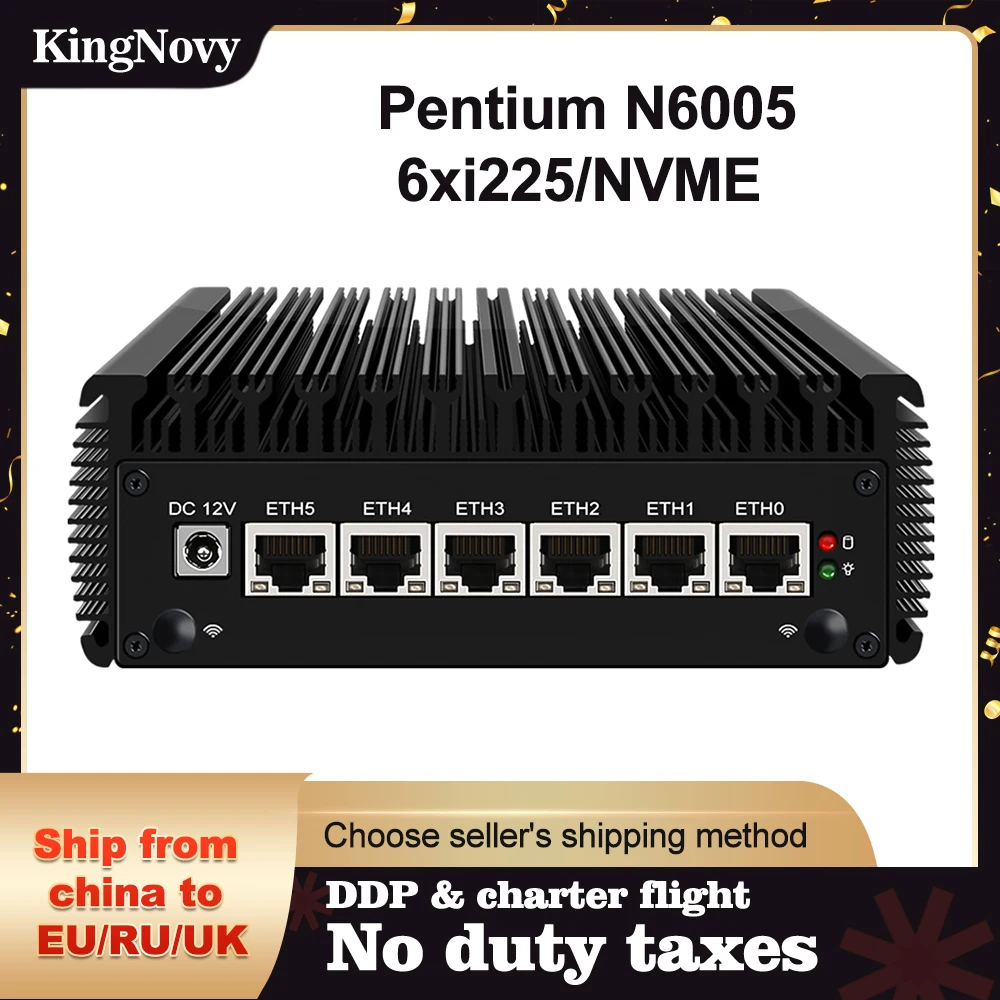 2.5g Soft Pfsense Router Pentium N6005 Celeron N5105 Intel I225 2500m 6 ...