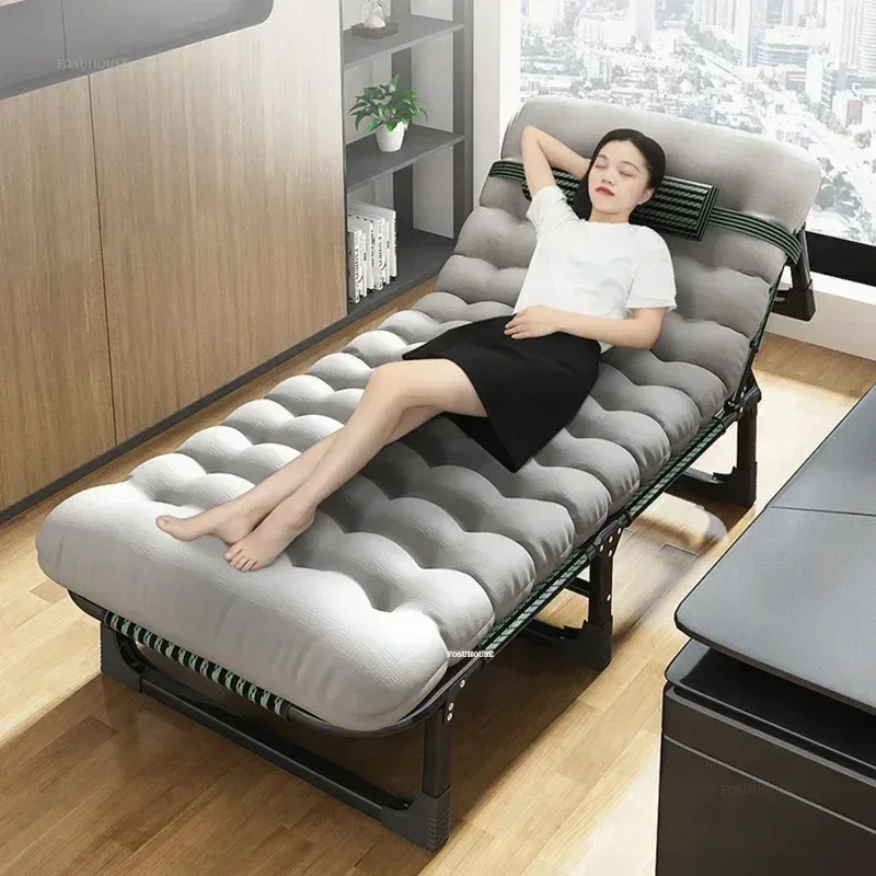 Modern Metal Folding Bed For Camping Portable Small Flat Beds With ...
