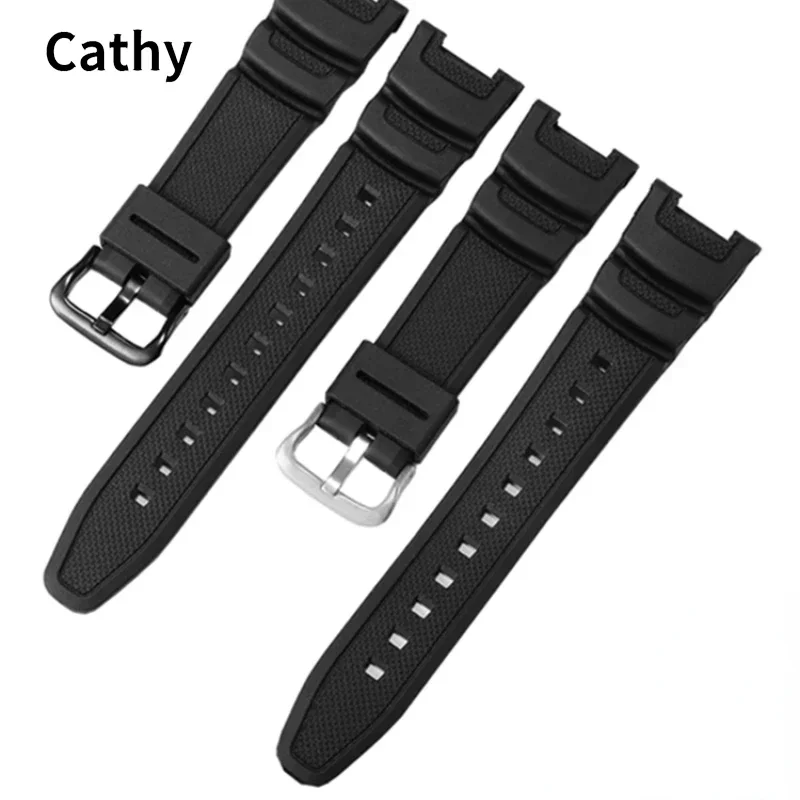 Rubber-Watch-Strap-for-Casio-SGW-100-1V-2B-Waterproof-Sweat-Proof-Soft ...