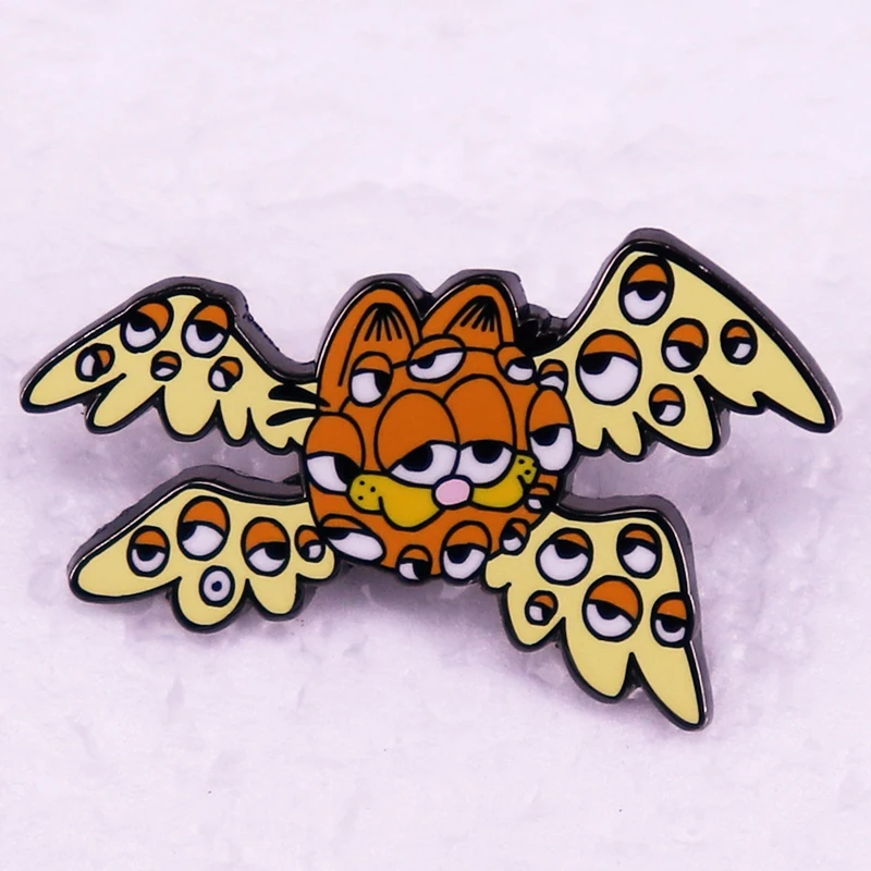 Seraph Seraphim Cat Badge Wings Kitty Classic Cartoon Art Enamel Pin ...