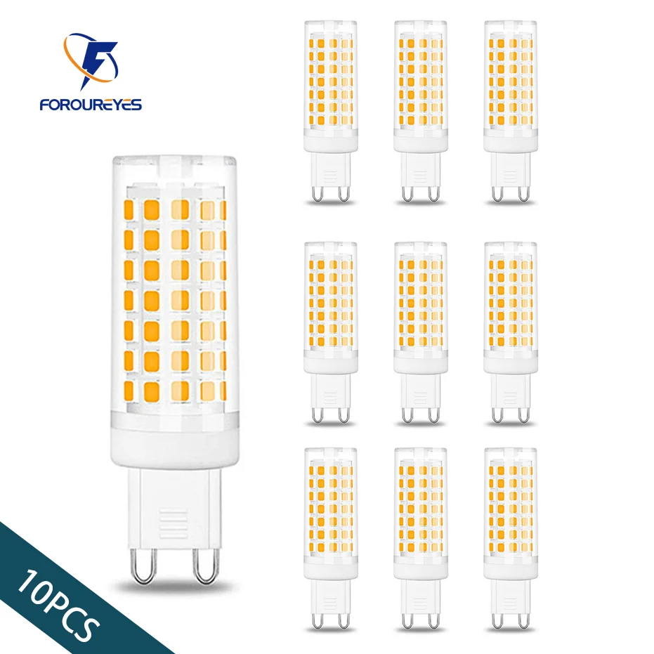 10pcs Super Bright G9 Led Corn Bulb 110v 220v 6w 690lm Ceramics No ...