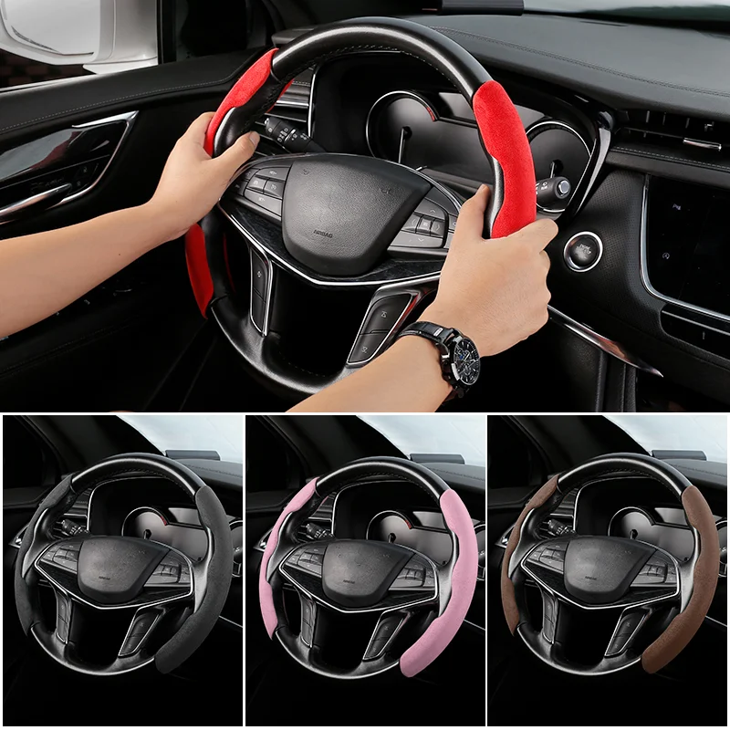 Premium Cowhide Suede Car Steering Wheel Cover For Audi A1 8x A3 8v A4 ...