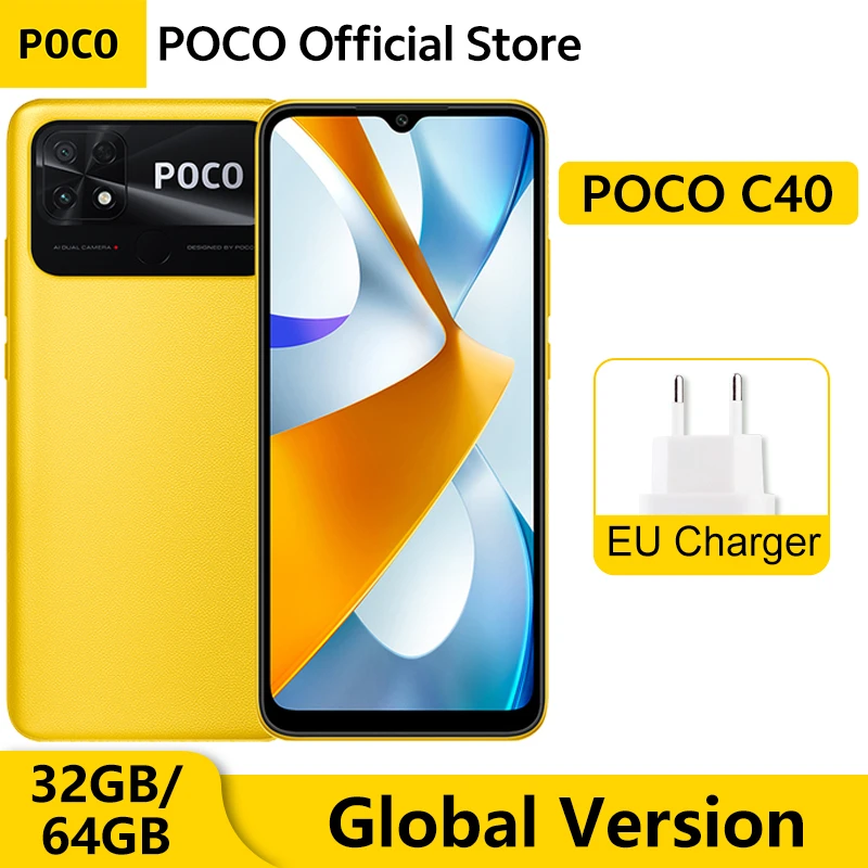Versão Global Poco C40 Smartphone 3gb 32gb/4gb 64gb 6.71 "dotdrop ...
