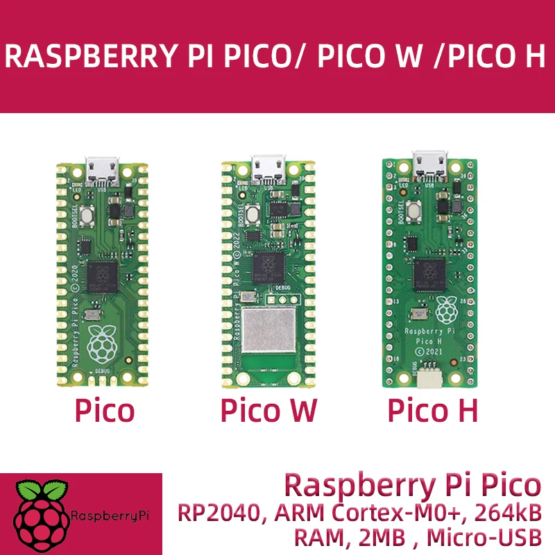 RASPBERRY-PI-PICO-PICO-W-PICO-H-RP2040-ARM-Cortex-M0-264KB-RAM-2MB ...