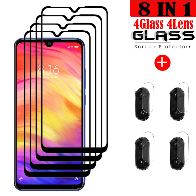 For Xiaomi Redmi 7 Glass Redmi Note 7 Pro Tempered Glass Full Glue ...