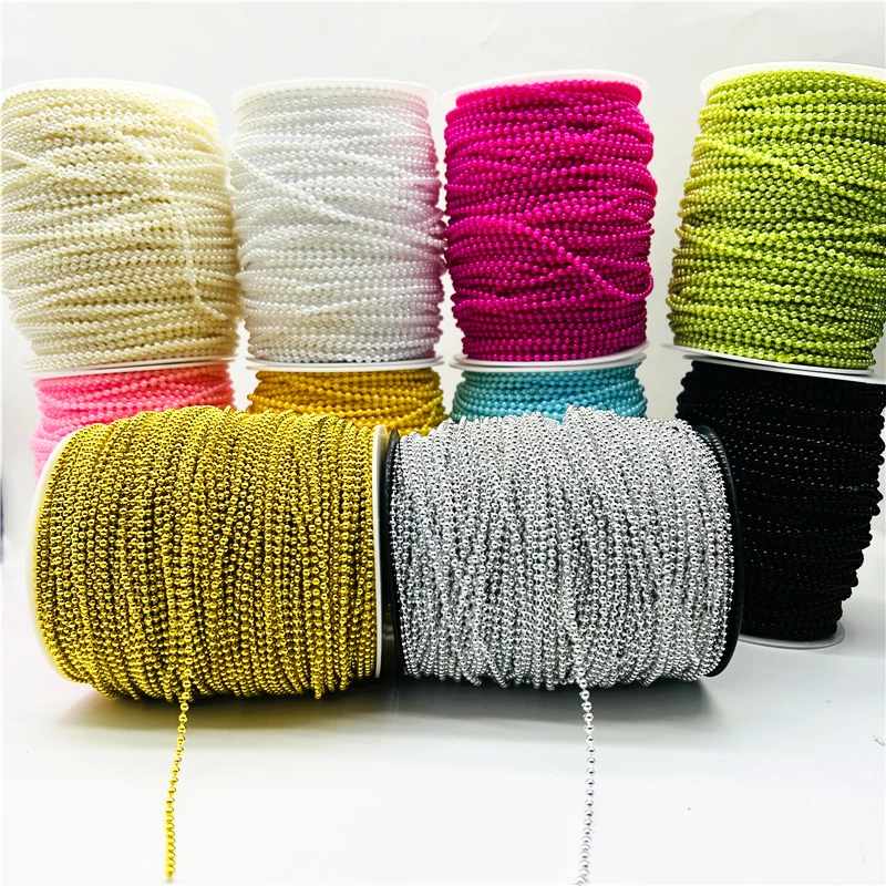 5yards-Lot-2-5mm-Round-Mini-Beads-Chain-Garland-Flowers-Plastic-Beads ...