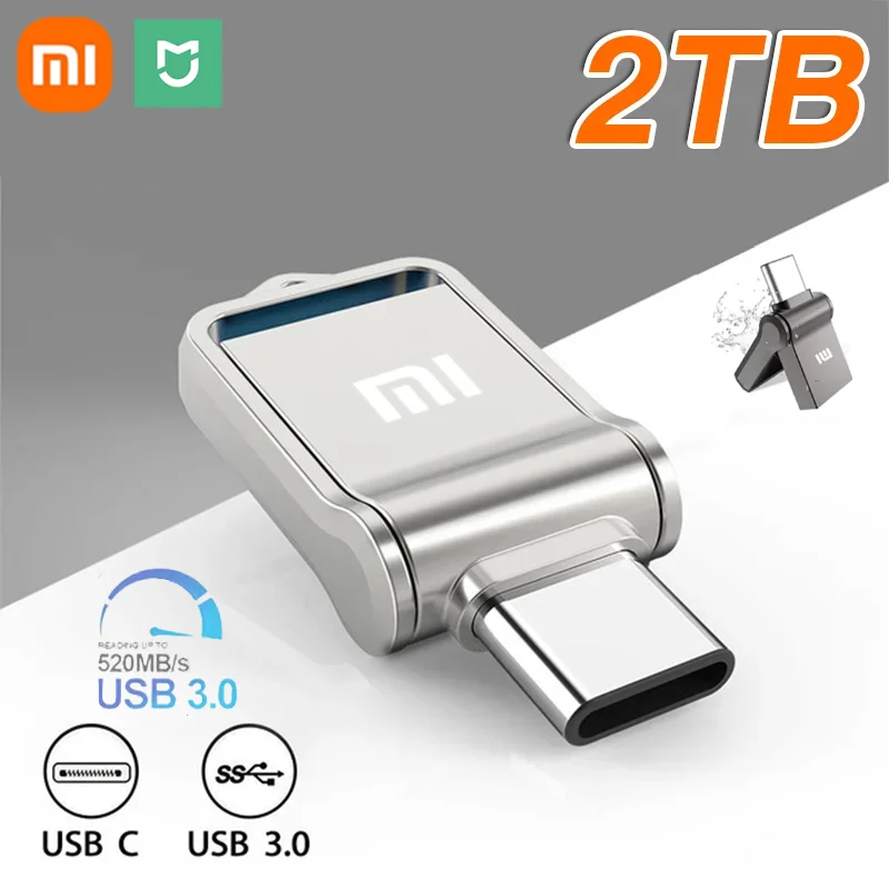 Xiaomi-unidades-Flash-USB-de-Metal-de-2TB-USB-3-0-de-alta-velocidad ...