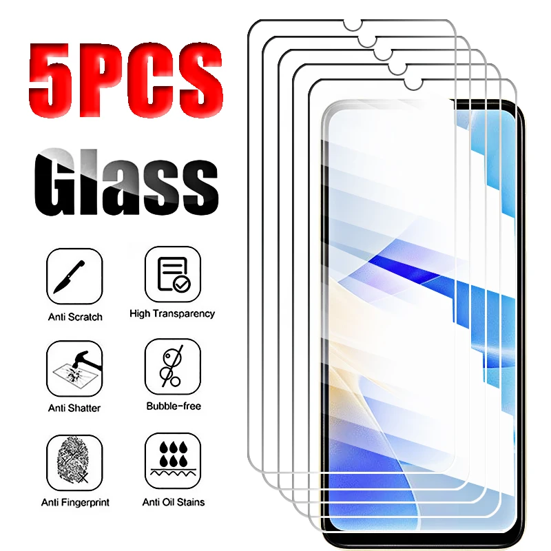5Pcs-Full-Glass-for-Oppo-A17K-A17-A16-A16K-A15-Tempered-Glass-Screen ...