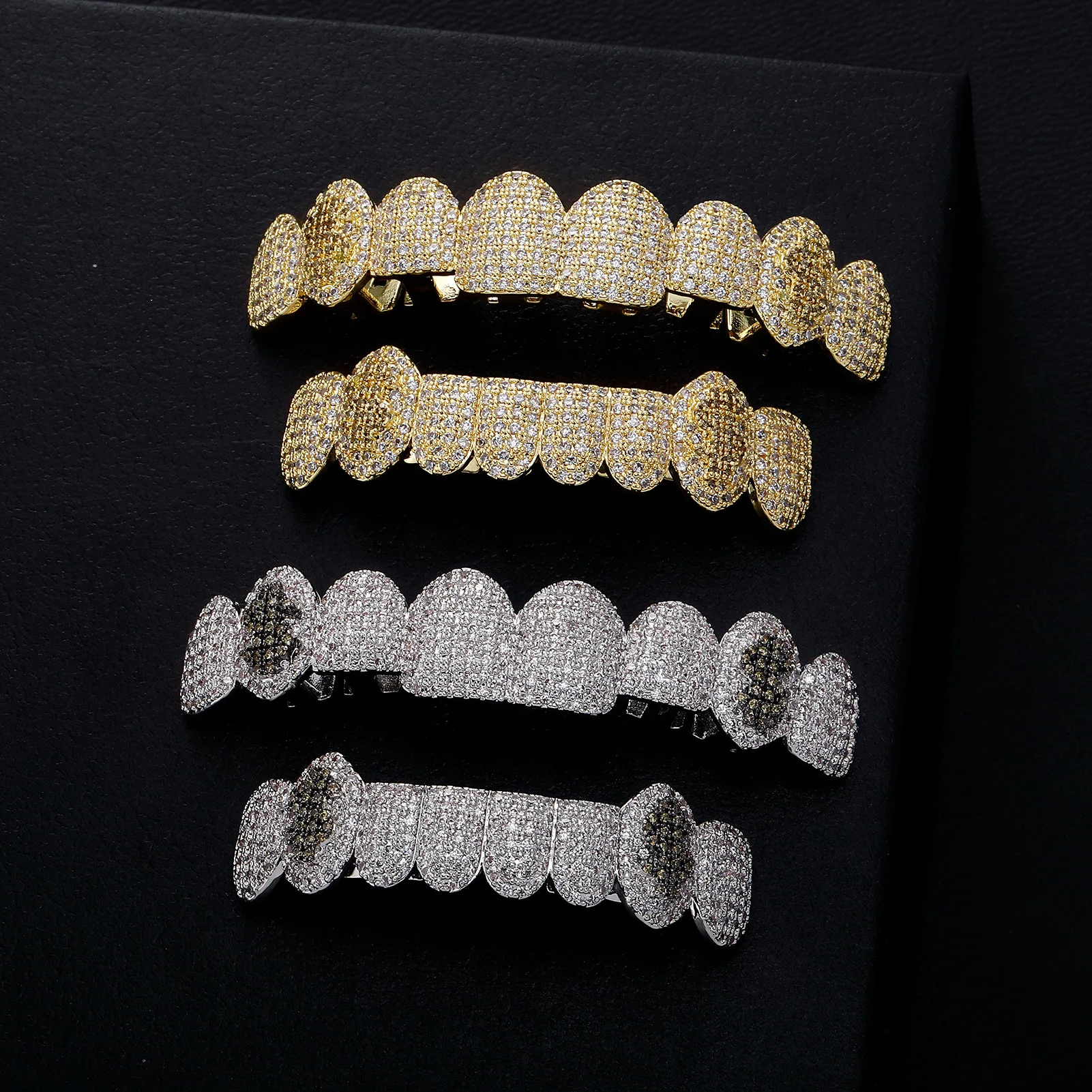 RACHELZ-8-8-Iced-Out-CZ-Stone-Dollars-Teeth-Grillz-Trend-Cubic-Zircon ...