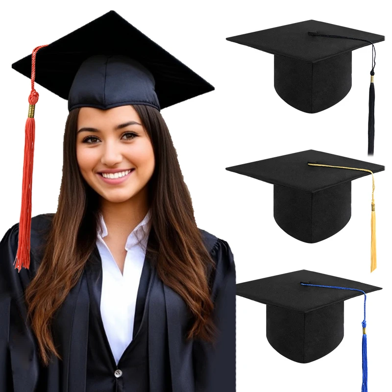 Bachelor Caps With Tassels Graduation Hat 2024 Congratulation Photo ...