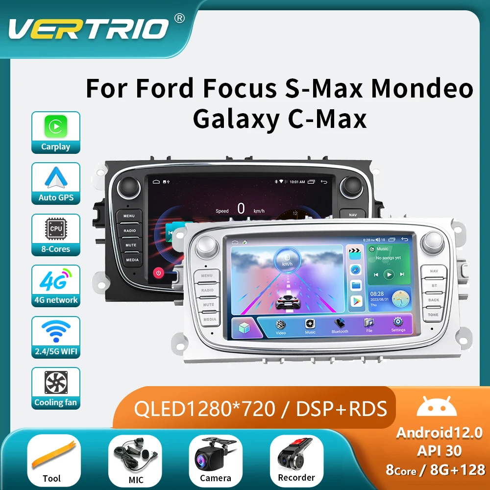 7-Car-Radio-For-Ford-Focus-S-Max-Mondeo-Galaxy-C-Max-Android-12 ...