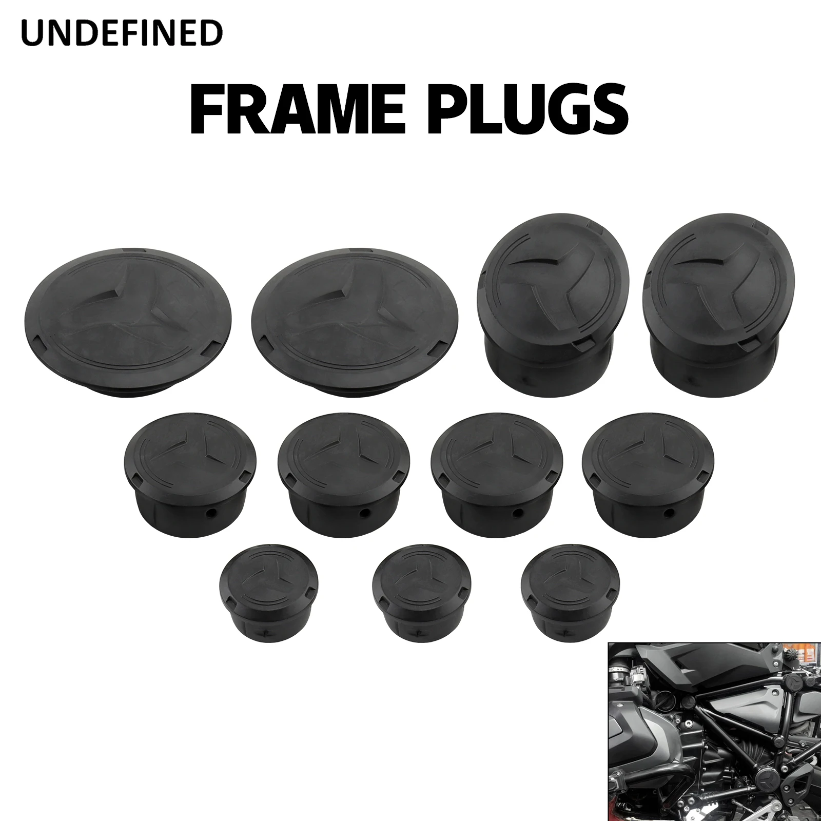 11PCS-Black-Motorcycle-Frame-Hole-Plug-Covers-Cap-Fit-For-BMW-R-1200-GS ...