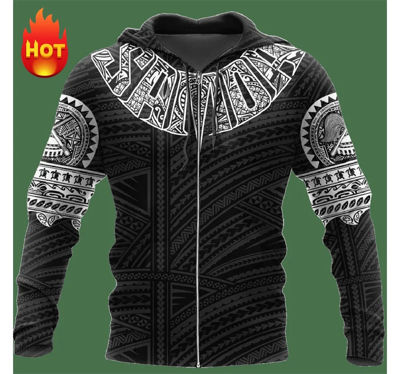 American Samoa Flag Tatau Graphic Zip Up Hoodie Men Women New In ...