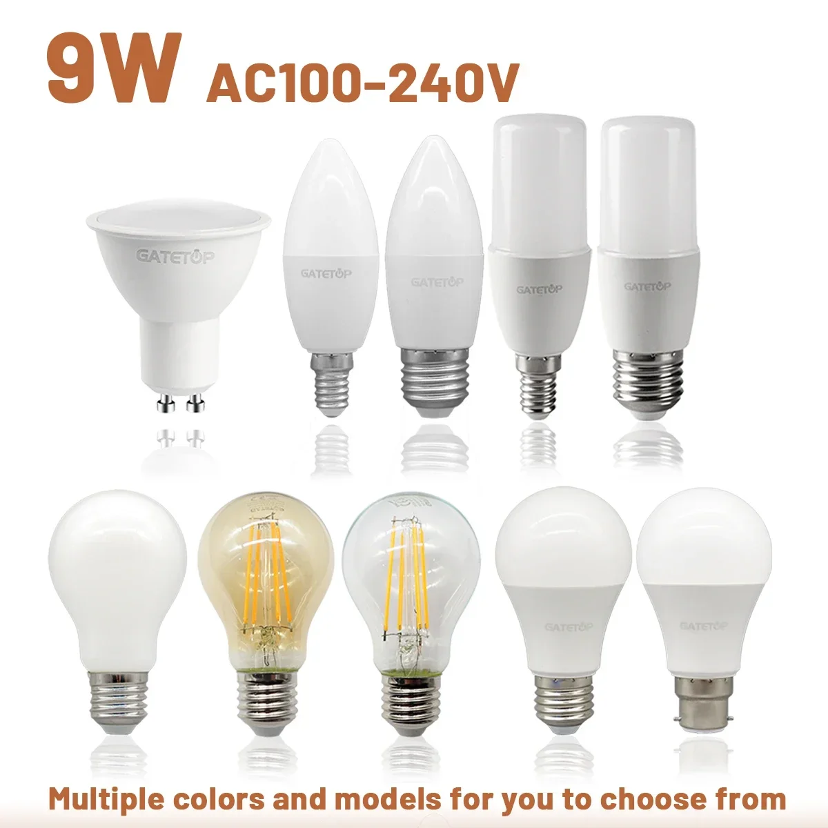 1-10pcs E27 Retro Edison Vintage Lamp a60 LED Filament Bulb B22 E14 ...