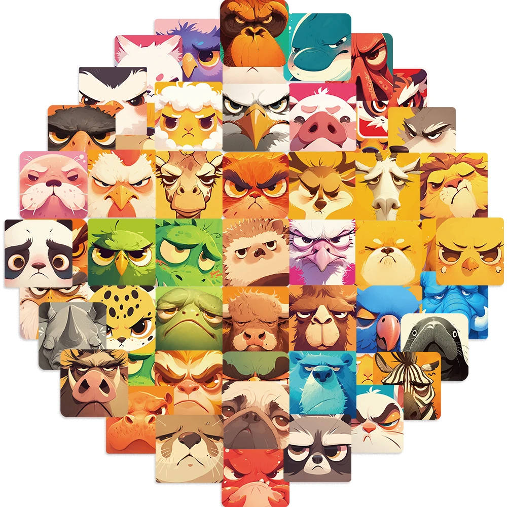 50pcs-Cute-Anthophobia-Face-Icons-Stickers-Pack-Waterproof-Phone-Case ...