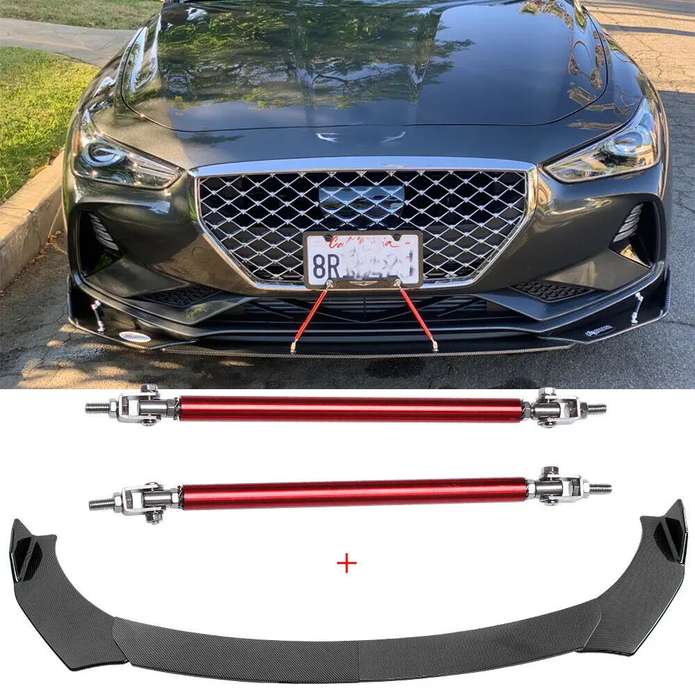 For Genesis G70 G80 G90 2017 2022 Carbon Fiber Car Front Bumper Lip ...