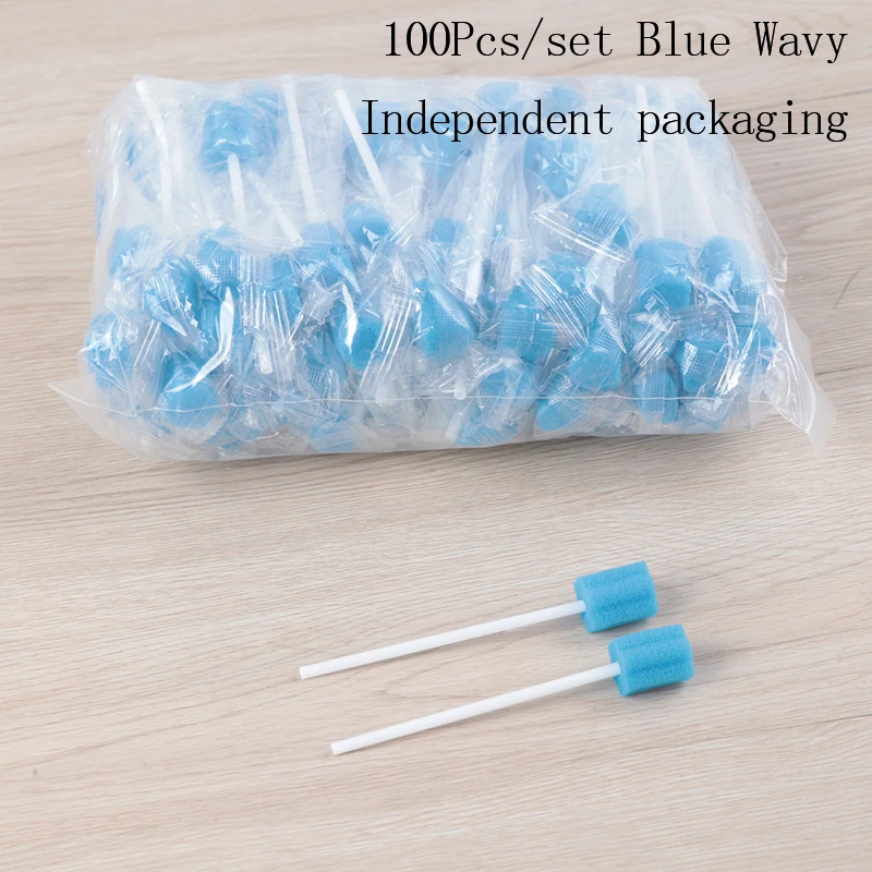 100pcs-pack-Disposable-Tooth-Cleaning-Sponge-Swab-Oral-Care-Sponge-With ...