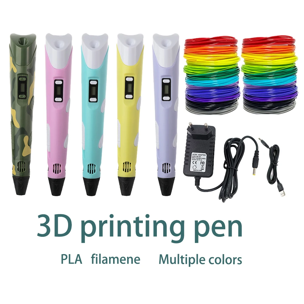 3D-Pen-DIY-Drawing-Pen-With-LCD-Screen-Compatible-PLA-ABS-Filament-Toys ...
