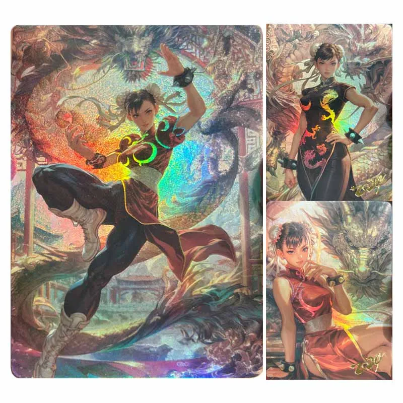 Street-Fighter-card-Chun-Li-Coarse-flash-DIY-Anime-Games-for-Boys ...