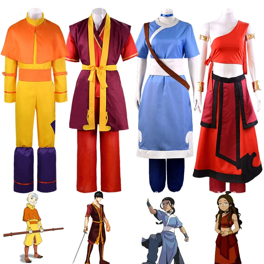 Anime-Avatar-The-Last-Airbender-Zuko-Avatar-Aang-Katara-Cosplay-Costume ...