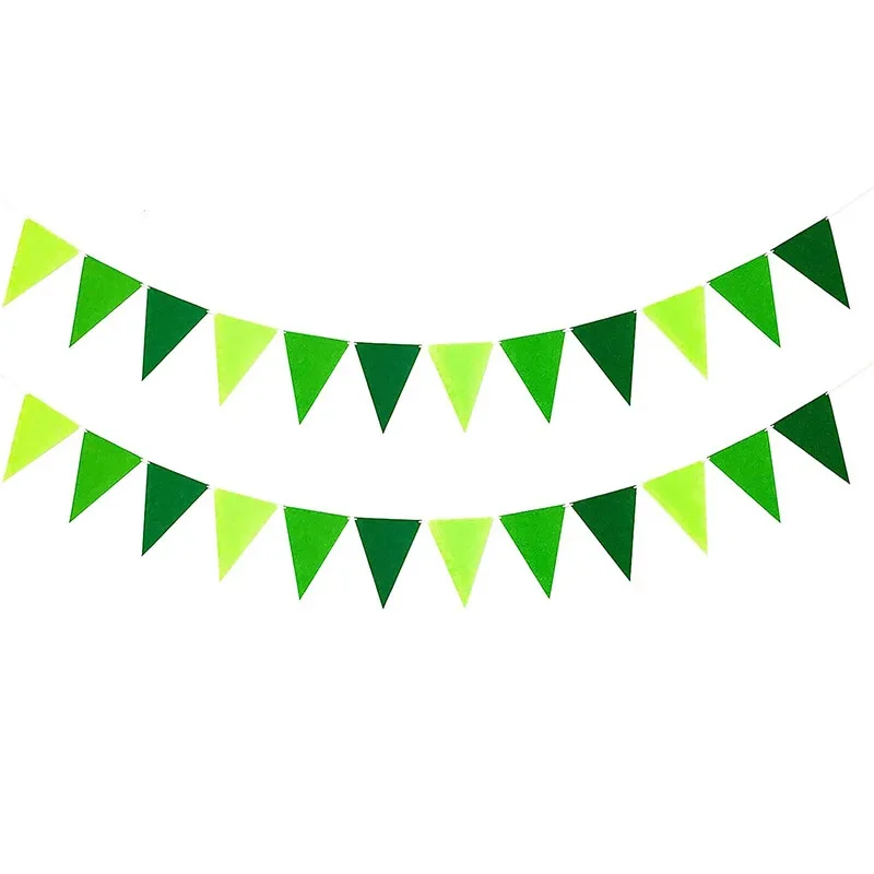 Green Safari Jungle Birthday Tropical Party Felt Bunting Banner ...