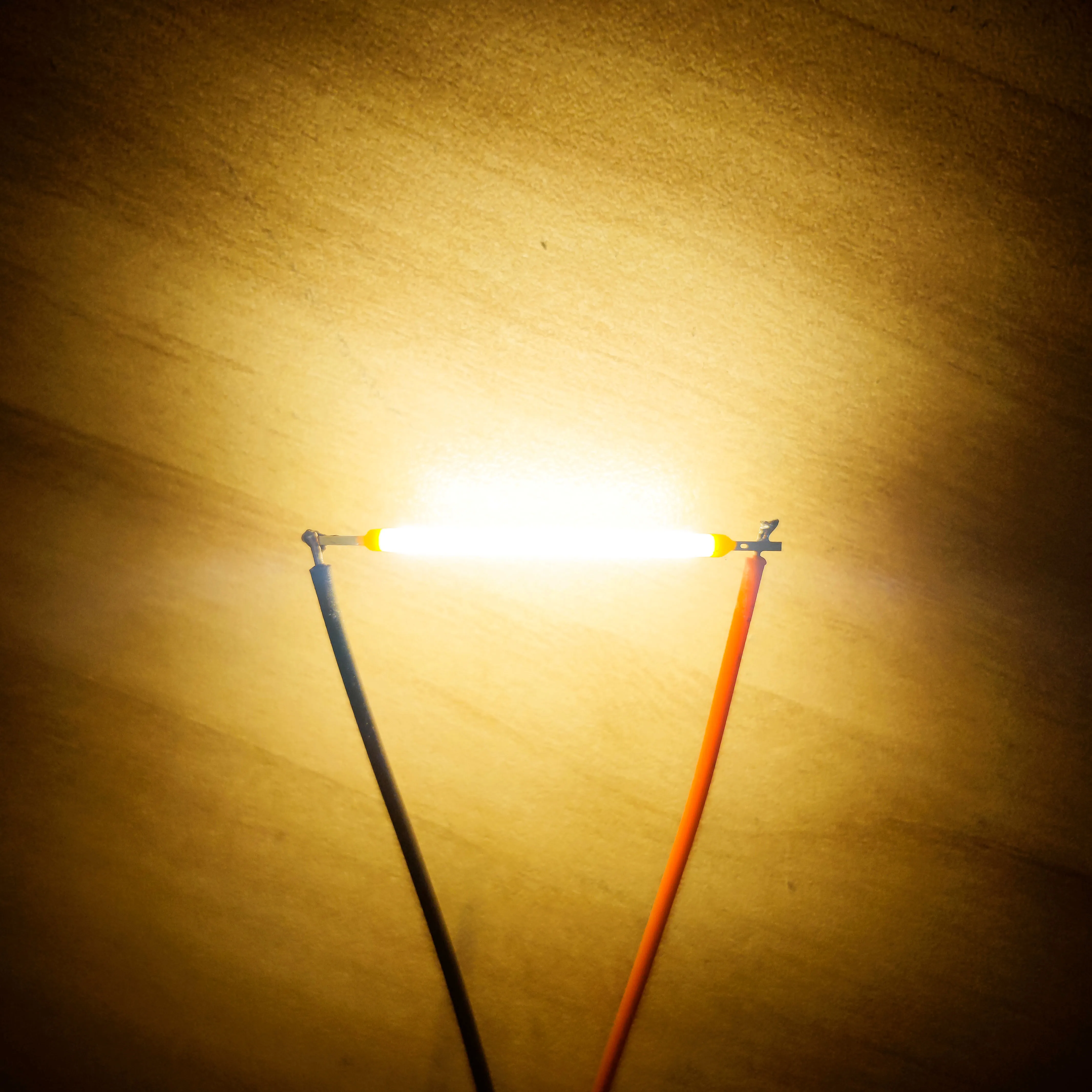 10 piezas DC3V 12V 38mm Edison bombilla LED filamento LED COB Chip LED ...