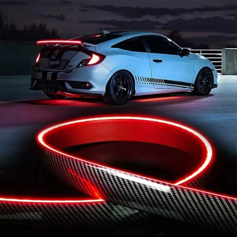 100CM 118CM LED Car Trunk Tail Brake Lights Universal Flexible Signal ...