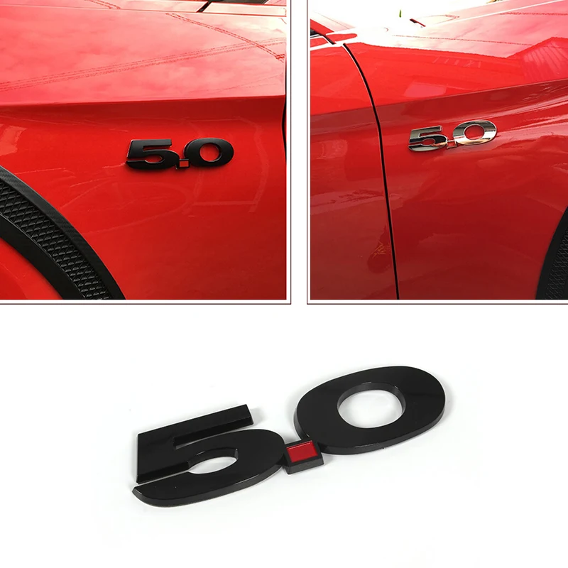 Universal 3D 5.0 Emblem Badge Logo Car Body Side Fender Trim Sticker ...