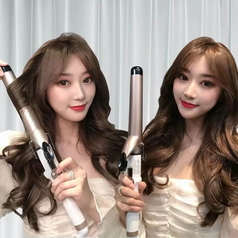 물결 펌 고데기 드라이기 드라이어 브러쉬 전기 세라믹 헤어 컬러 전문 Lcd 컬링 아이언 티몬