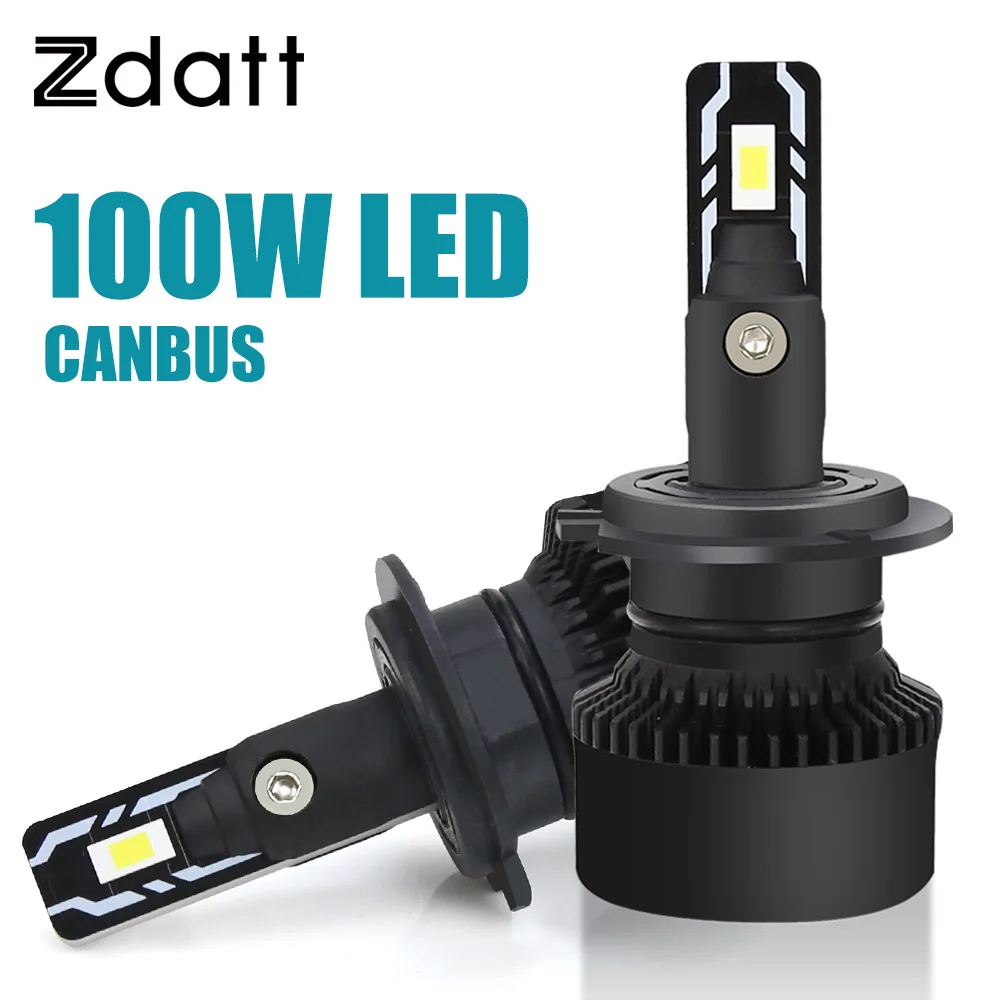 Zdatt Car Accessories H4 Headlight Led H7 H1 H8 H11 9005 Hb3 9006 Hb4 ...