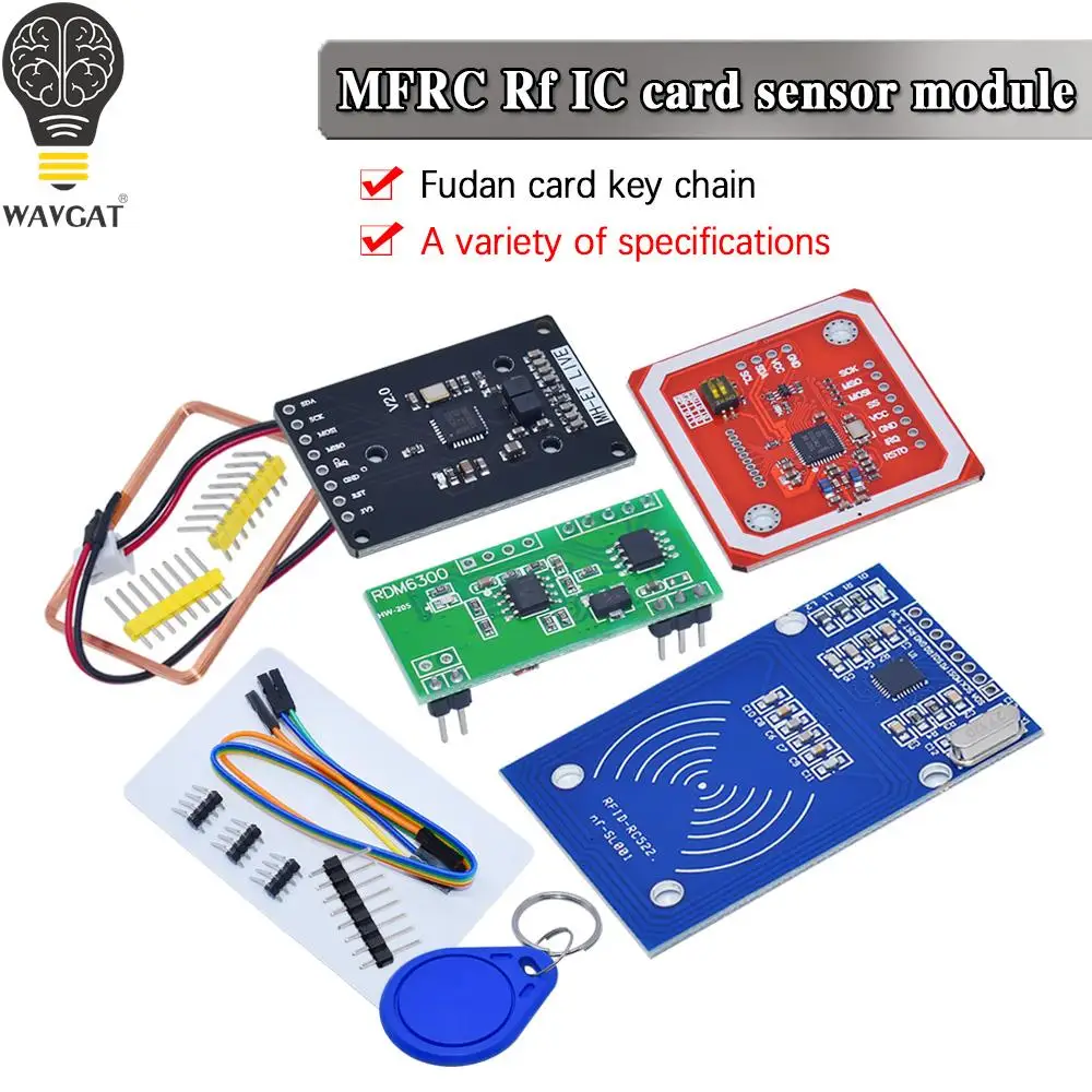 Módulo RFID RC522 MFRC 522 RDM6300 Kits S50 13,56 Mhz 125Khz 6cm con ...