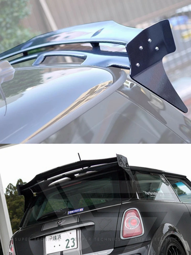 Car styling carbon fiber rear spoiler roof window wing racing body kit ...