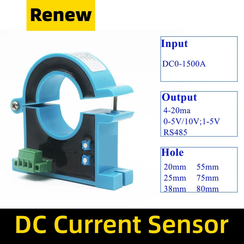 Dc-Current-Sensor-4-To-20ma-Rs485-Hall-Open-Loop-Split-Core-Transducer ...