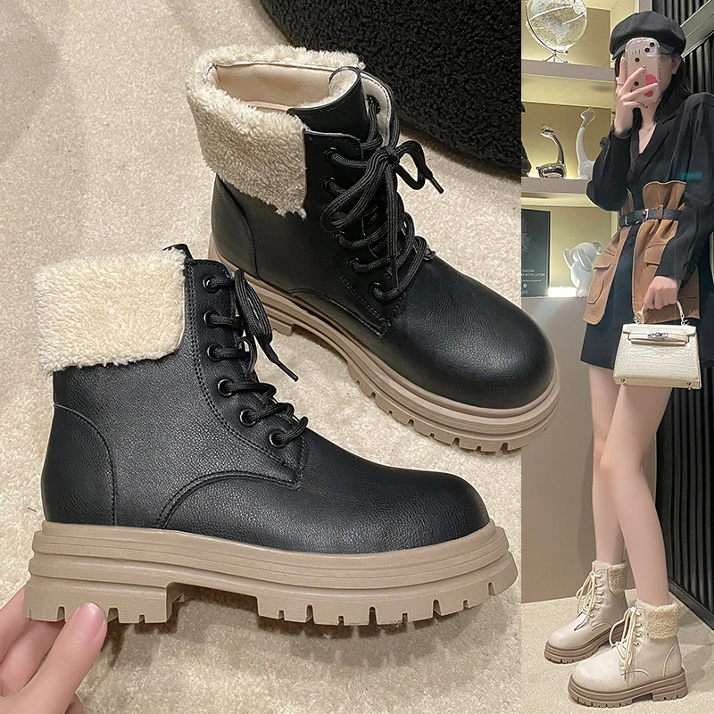 2023-Winter-Doc-Martens-Women-s-Boots-Platform-Comfort-Plus-Fleece-Warm ...