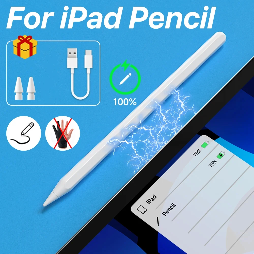 Bluetooth-Stylus-Pen-For-iPad-For-Apple-Pencil-2-1-Palm-Rejection-iPad ...