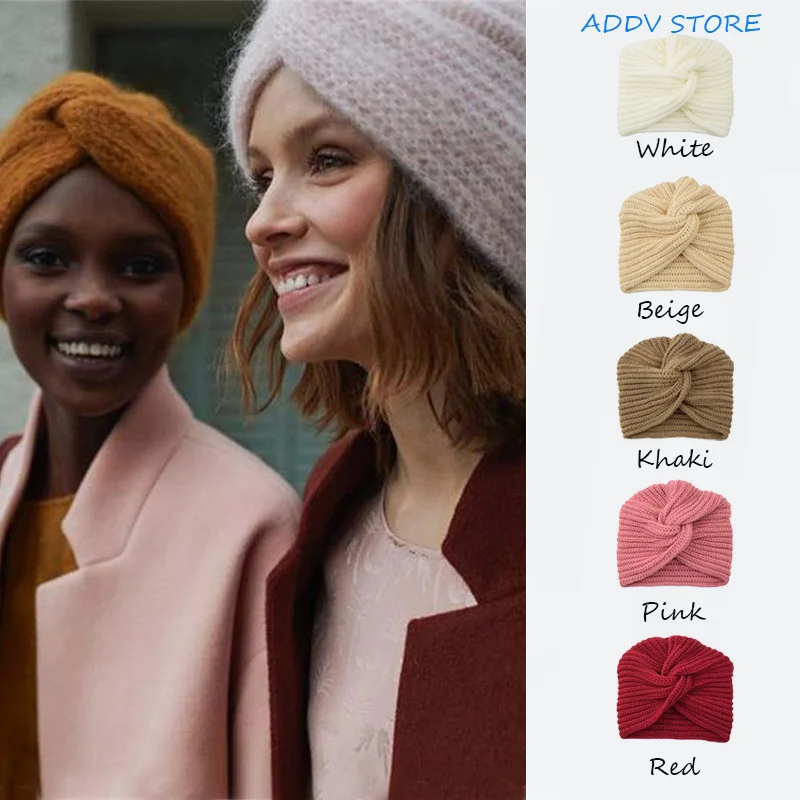 Women-Bohemian-style-Knitted-Bucket-Hat-with-Faux-Cashmere-and-Crossed ...