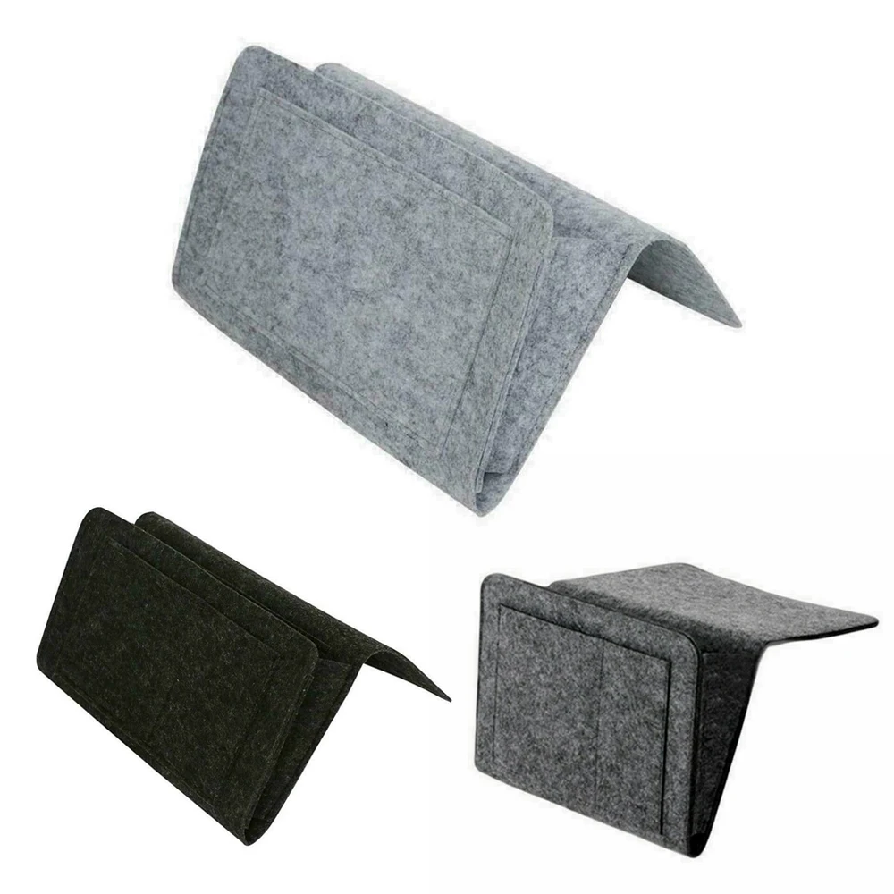 Felt Bedside Storage Organizer Anti slip Bedside Bag Bed Sofa Side ...