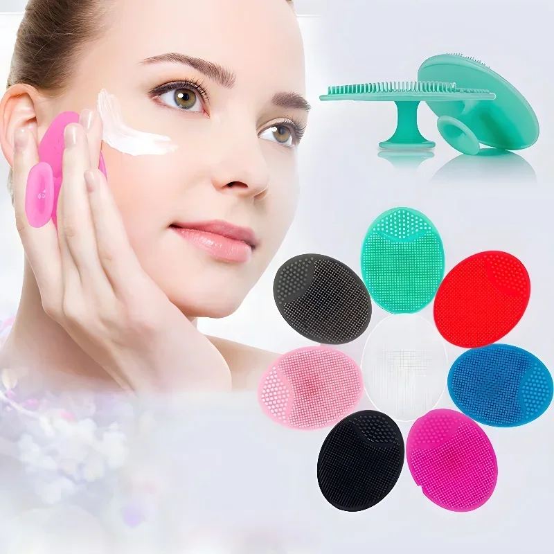 1PC Silicone Facial Cleaning Pad Face Pore Blackhead Exfoliating ...