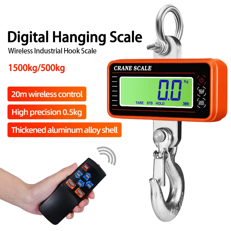Digital-Hanging-Scale-1500kg-500kg-Industrial-Hook-Scale-Wireless ...