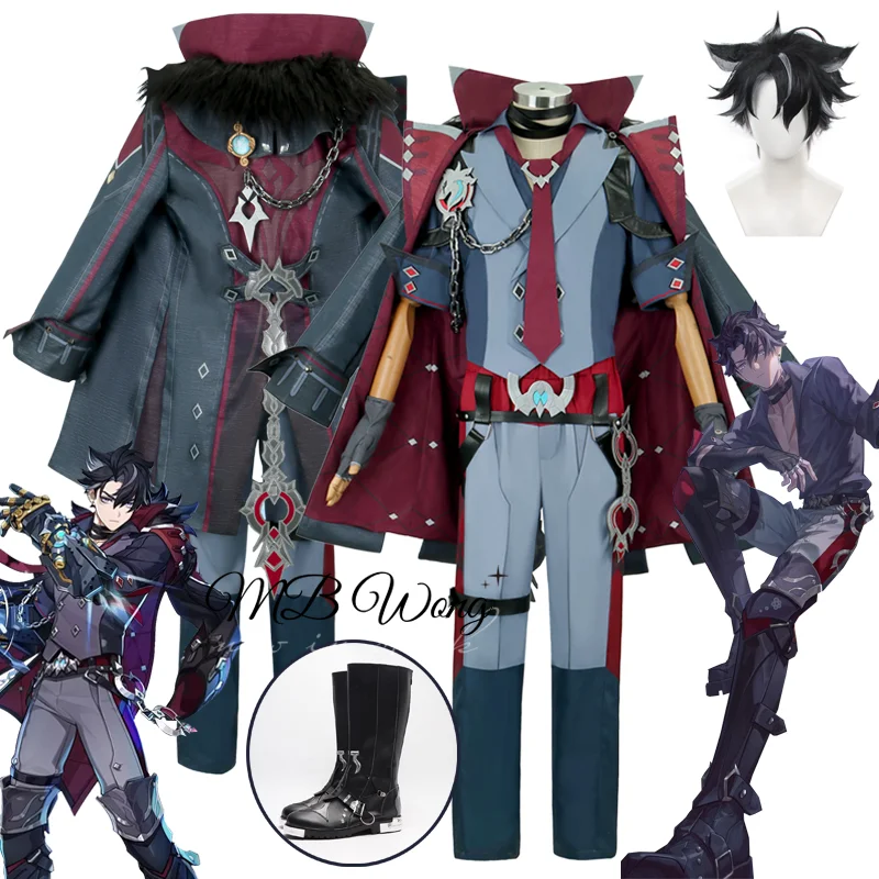 Game-Genshin-Impact-Wriothesley-Cosplay-Costume-Shoes-Boot-Wig-Fontaine ...