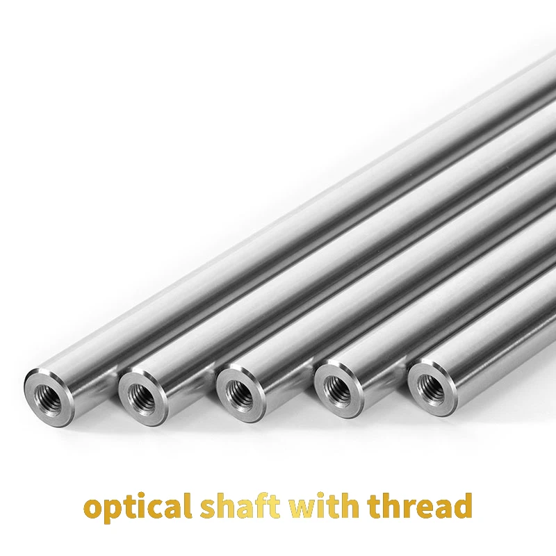 2PC linear shaft OD8/10/12/16/mm Length100-550mm with two ends of M4/M5 ...