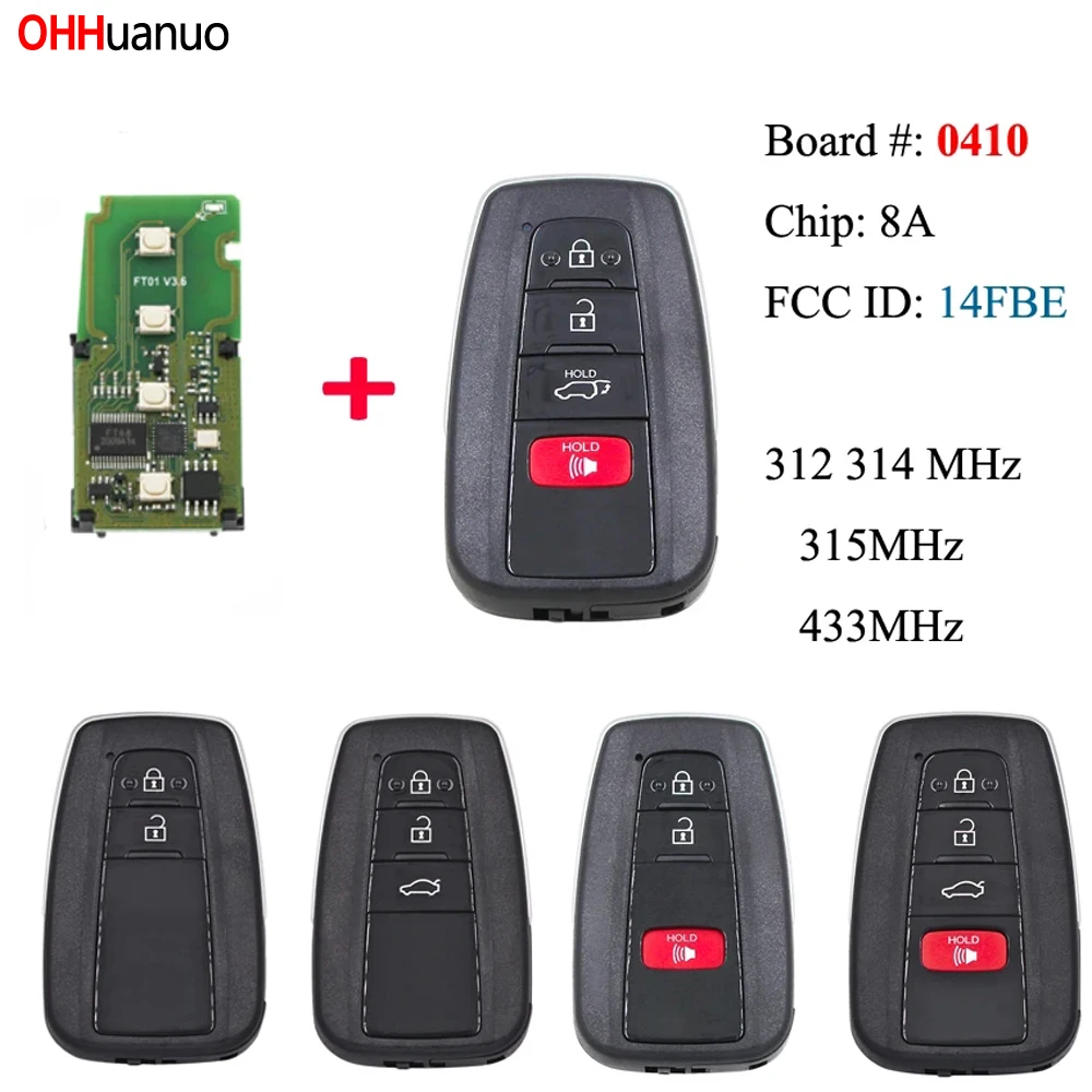 Board-0410-ASK312-314-3-433MHz-Smart-Remote-Key-8A-Chip-FCC-ID-14FBE ...