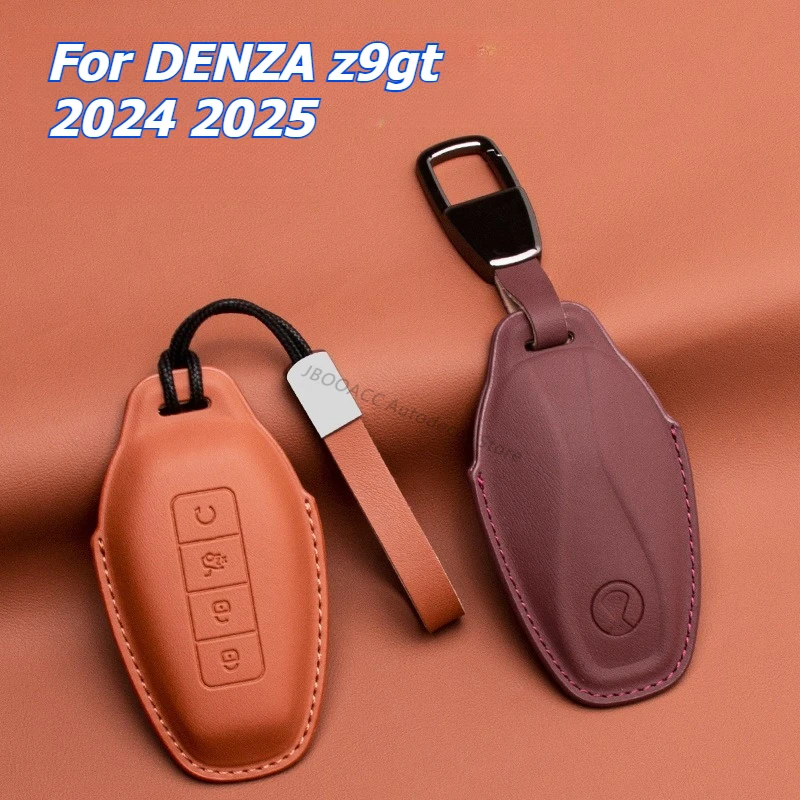 For DENZA Z9GT 2024 2025 Car Leather Keycase Bag Car Keychain Cover ...